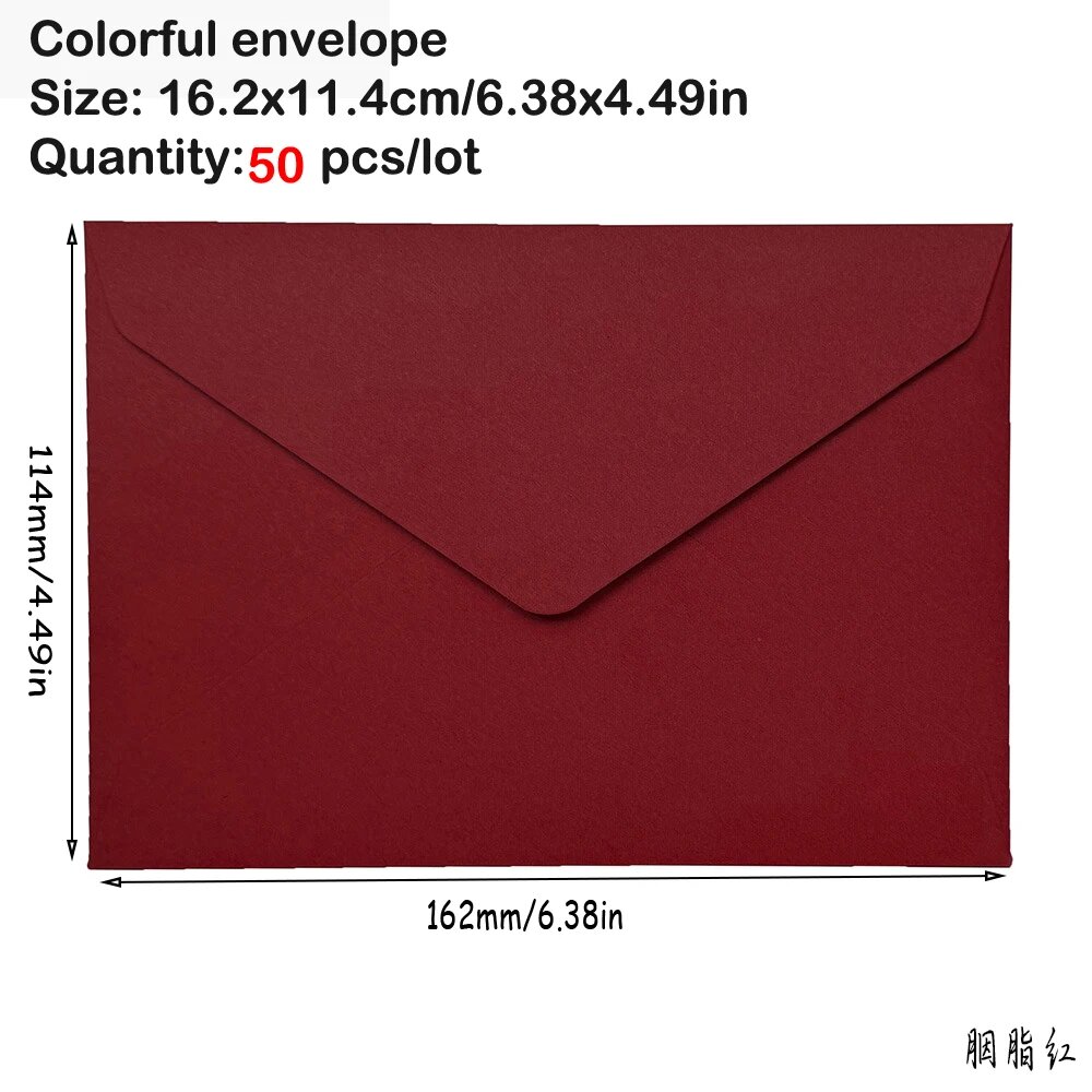 Зеленые конверты QKX Green Western Envelopes Бордовый, Ce12-162x114mm
