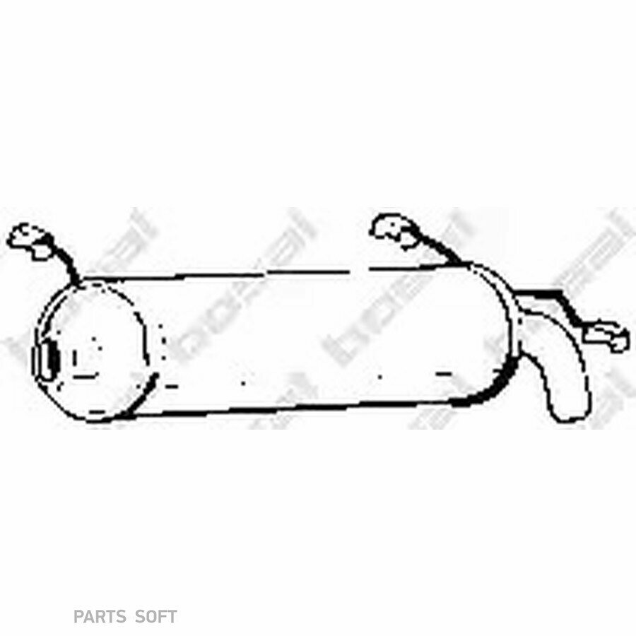 Глушитель Bosal от официального дистрибьютора, BOSAL, артикул 135653