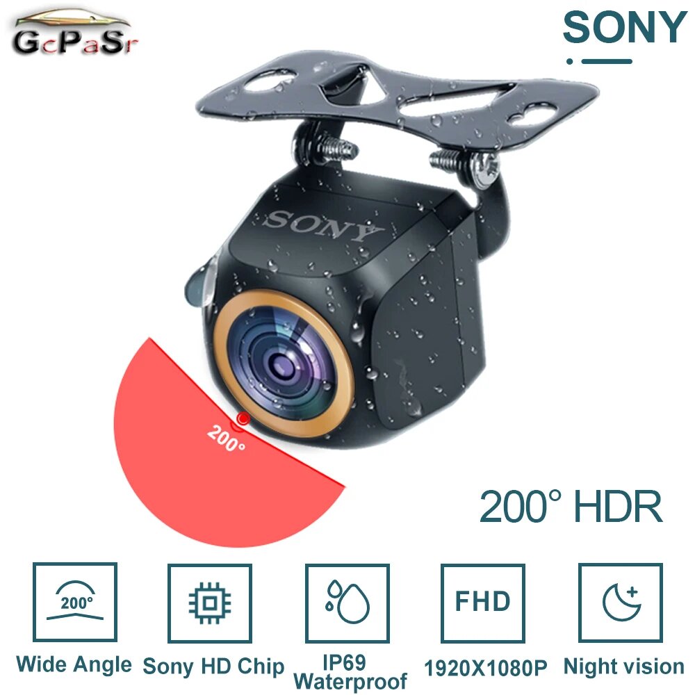 Автомобильная камера заднего вида GcPaSr SONY 200° HDR