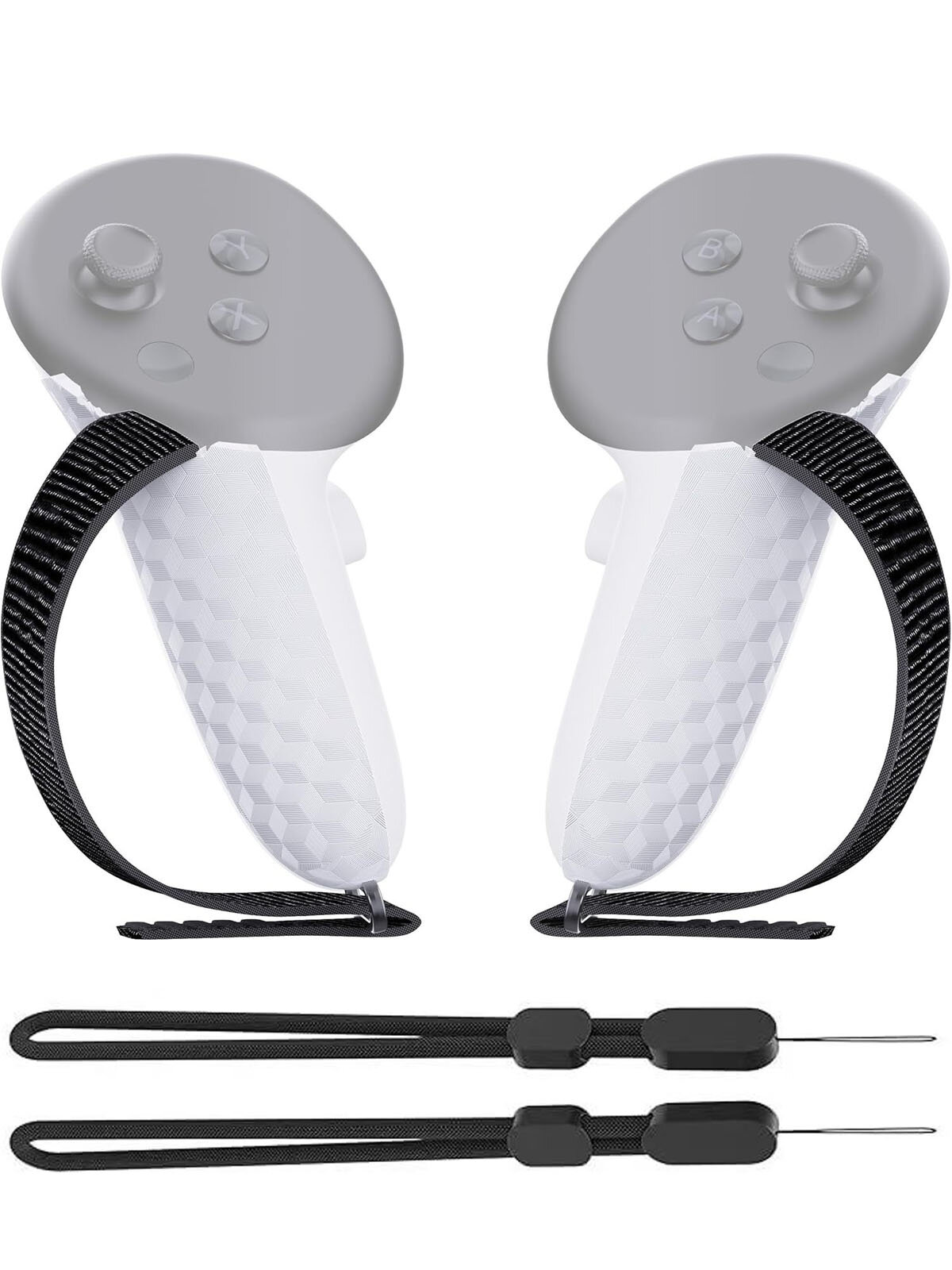 Аксессуары для контроллеров Oculus Quest 3/3S: регулируемые ремешки, противоскользящие накладки, замена крышки батареи