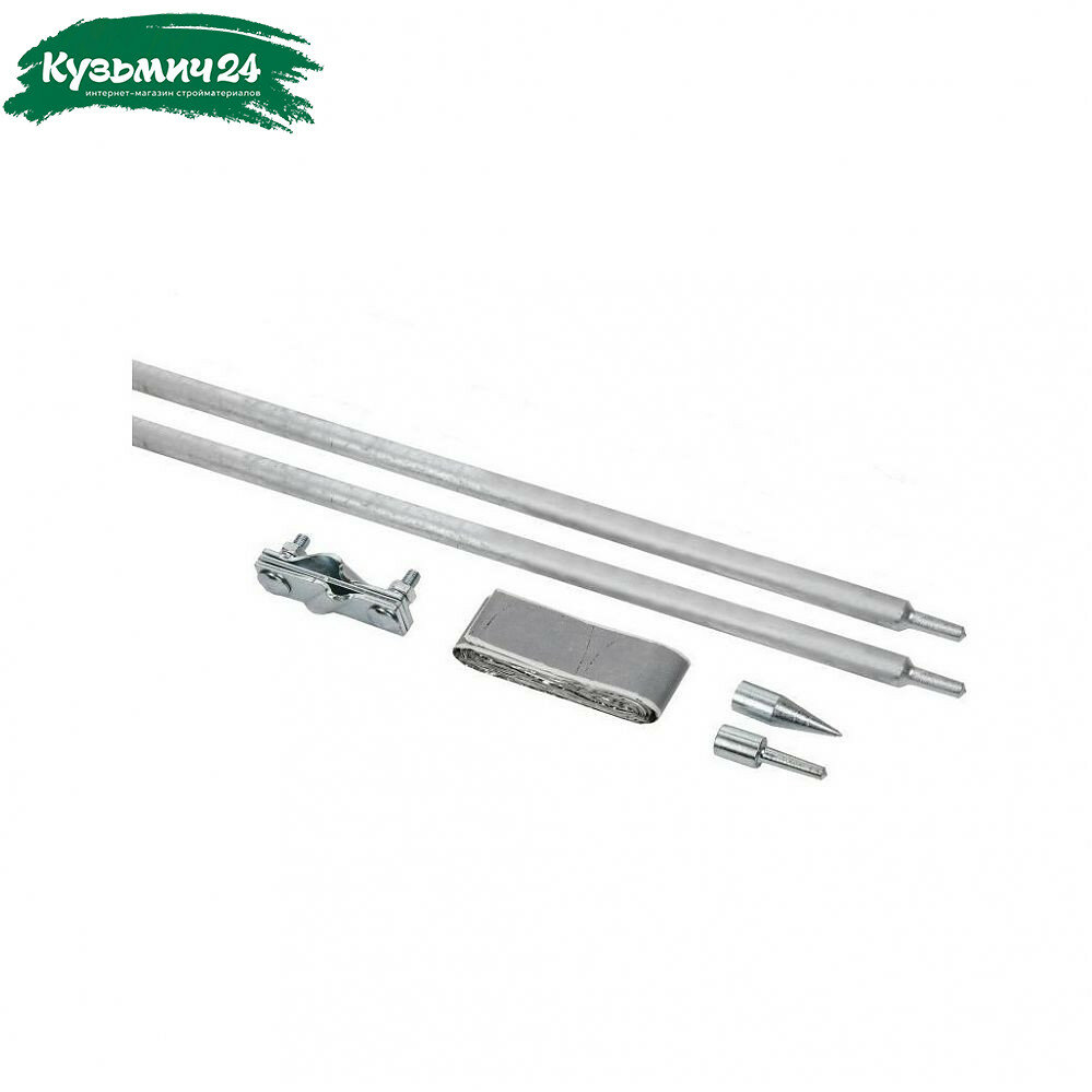 Комплект заземления IEK ZKZ11-14-016-03 d 16 мм, оцинкованная сталь, 1.5 м, 2 шт