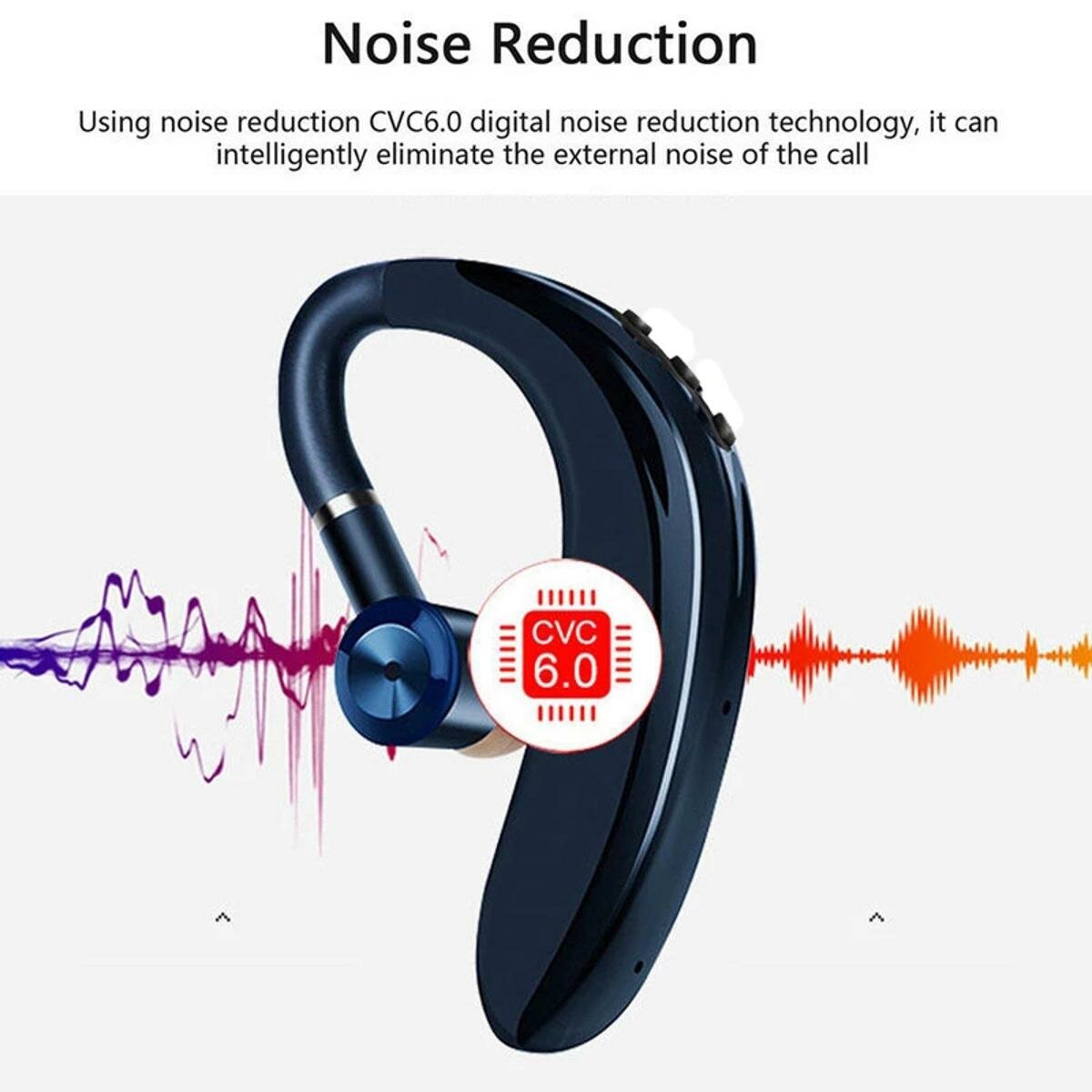 Беспроводные наушники Bluetooth-совместимые 5.0 стерео гарнитура с интеллектуальным шумоподавлением Hand Free Business н