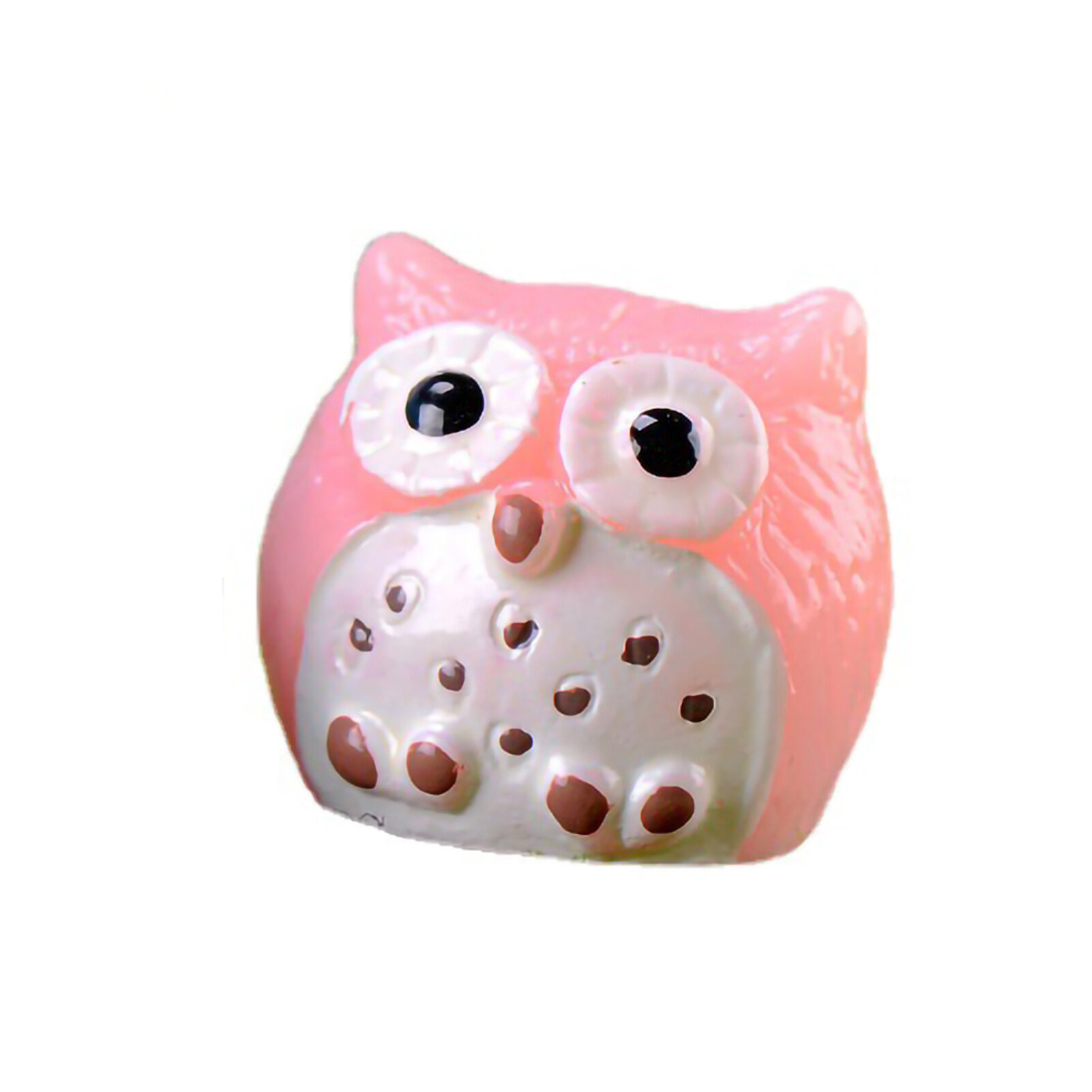 Мини-Статуя Ярких Цветов Мини-Милый Безопасный Смола Без Запаха Прочный Декор Сова для Домашнего Офиса Полка Маленький Розовый