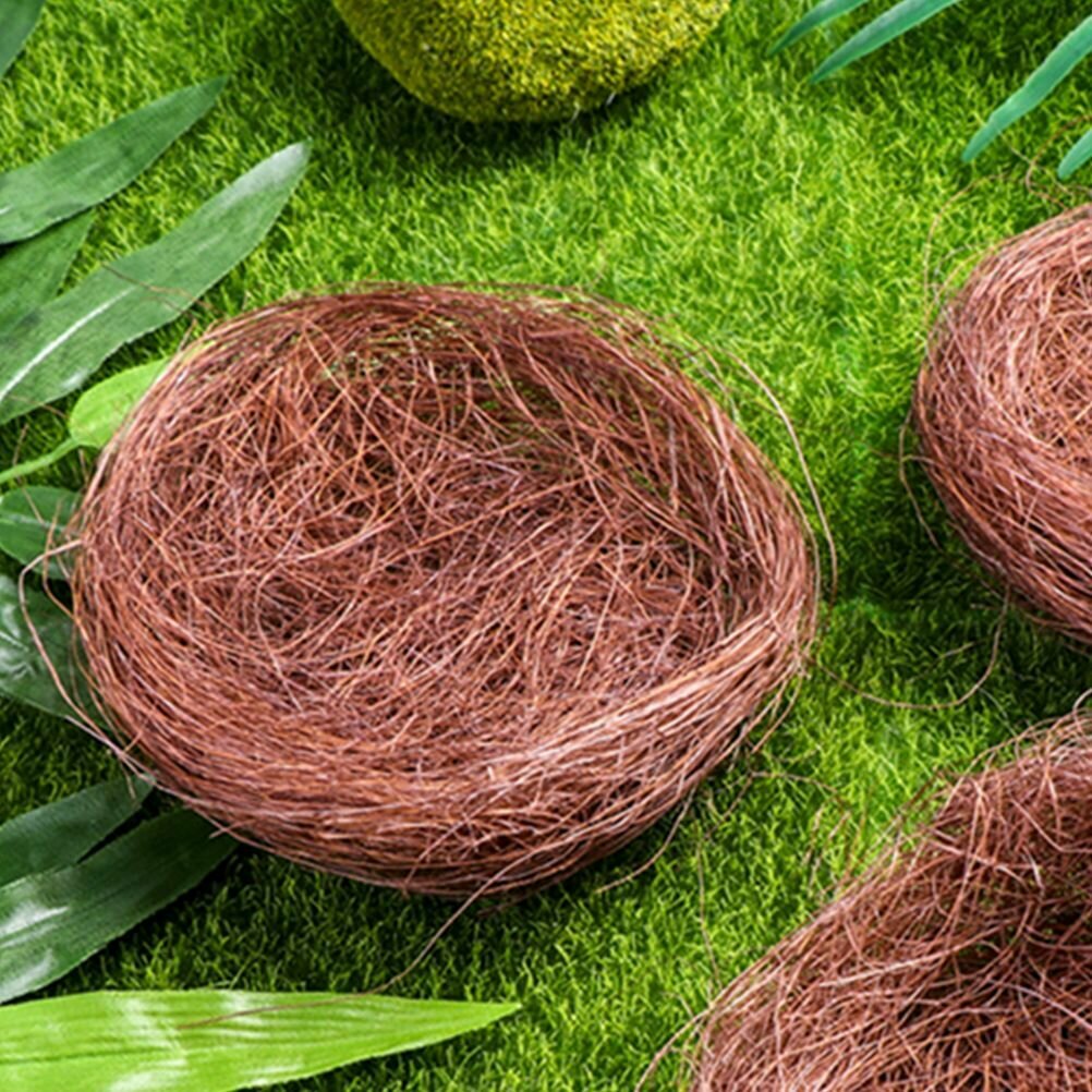 Гнезда Для Птиц, Декоративные, Из Льняной Нити, Для Сада Или Внутри Дома, 12 Штук