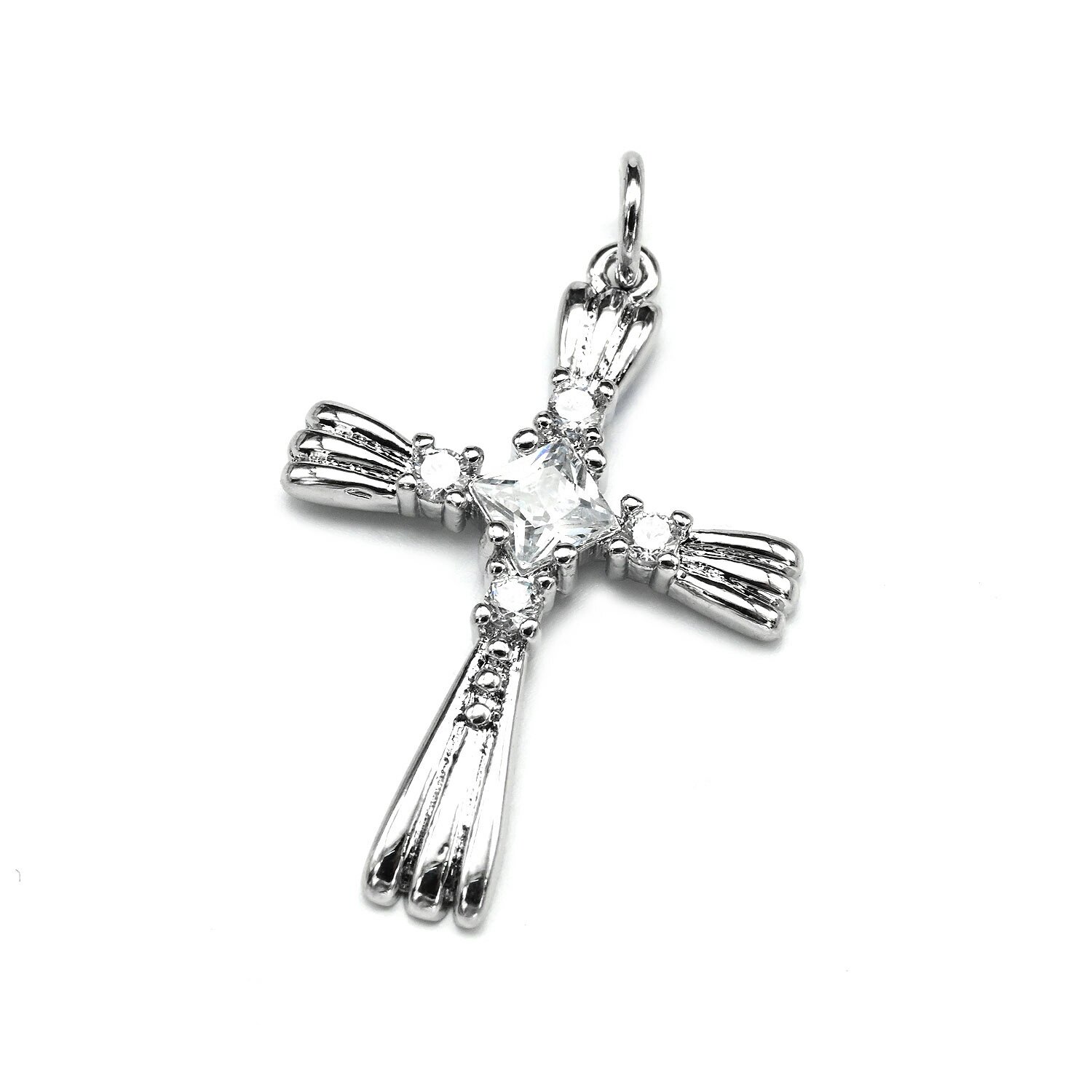 Крестик, фианит