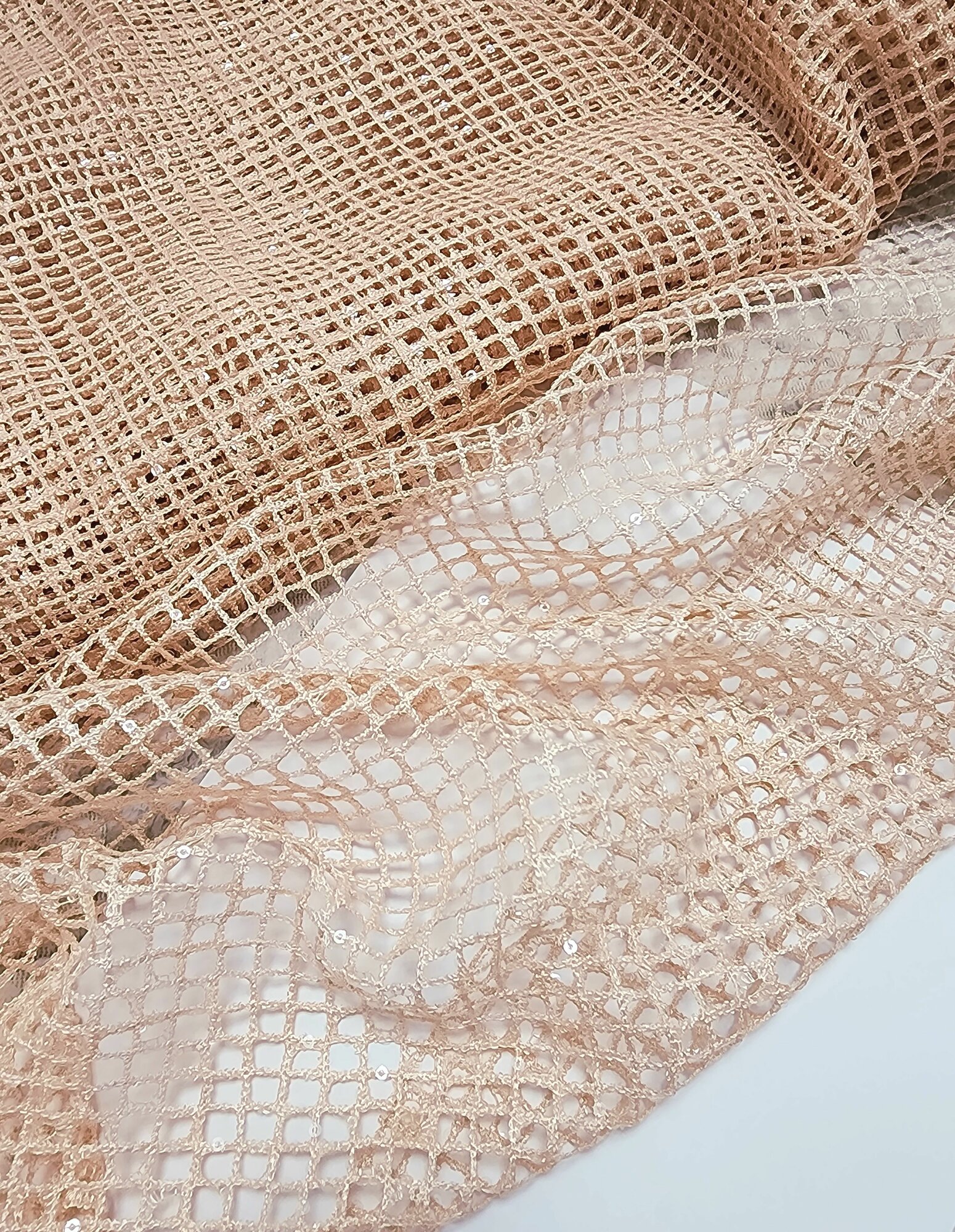 Ткань сетка с пайетками (не стрейч), отрез 100см*130см