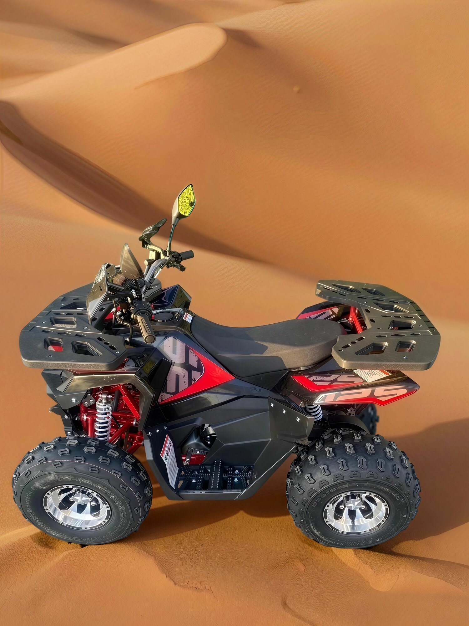 Квадроцикл HAMMER 125 см3 CAST WHEELS (подростковый) (черно-красный)