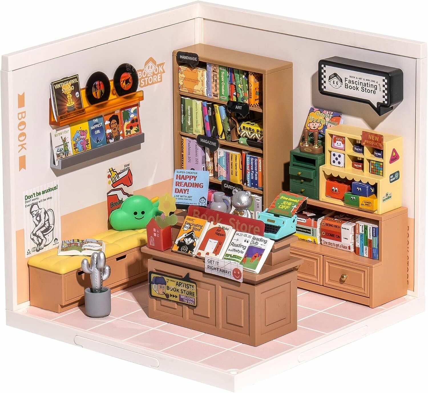 Румбокс интерьерный конструктор ROBOTIME Fascinating Book Store