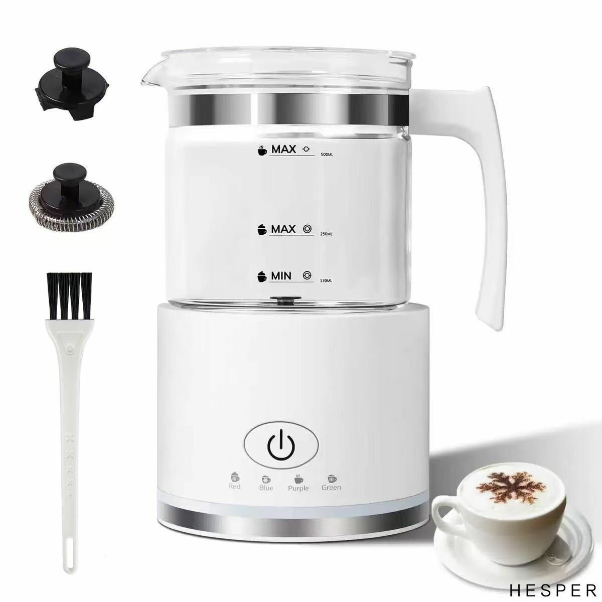 4-в-1 полностью автоматический капучинатор с кофемашиной, комплект для горячего молока, домашний электрический капучинатор для горячего и холодного молока