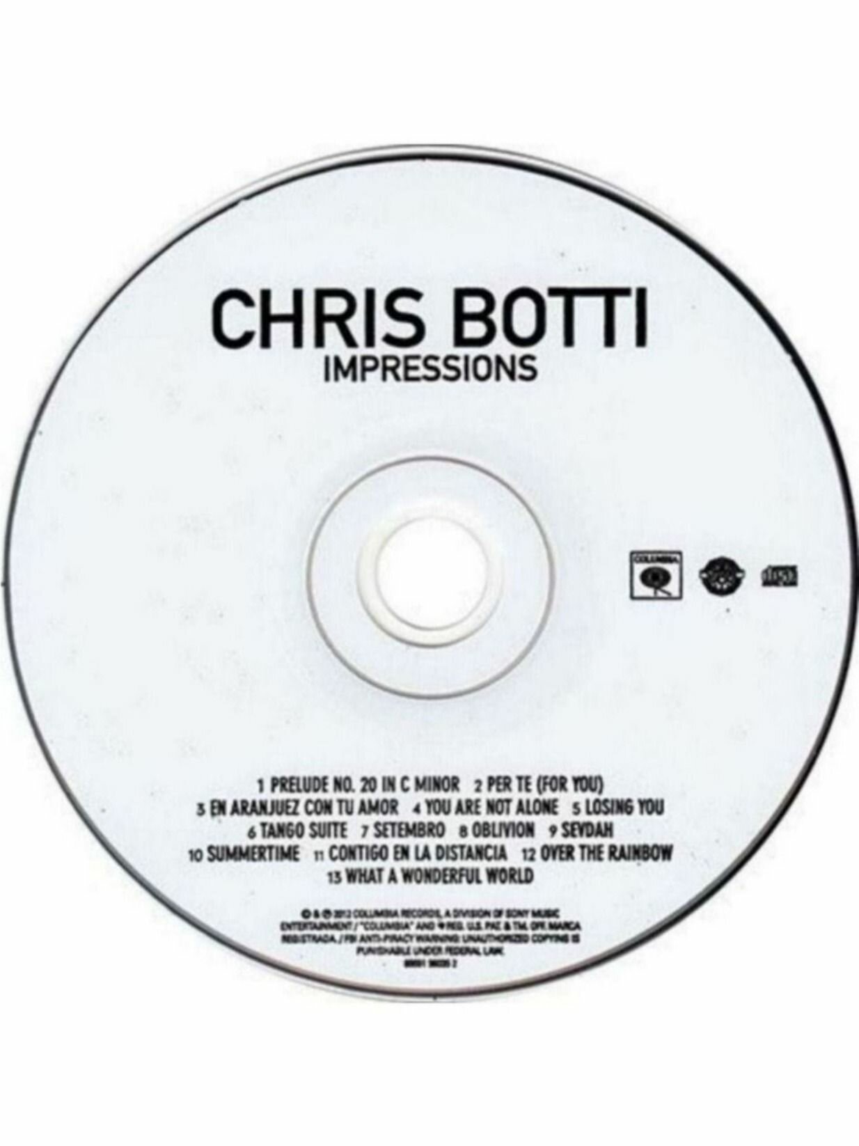 Музыка CD Chris Botti - Impressions . — фото 1