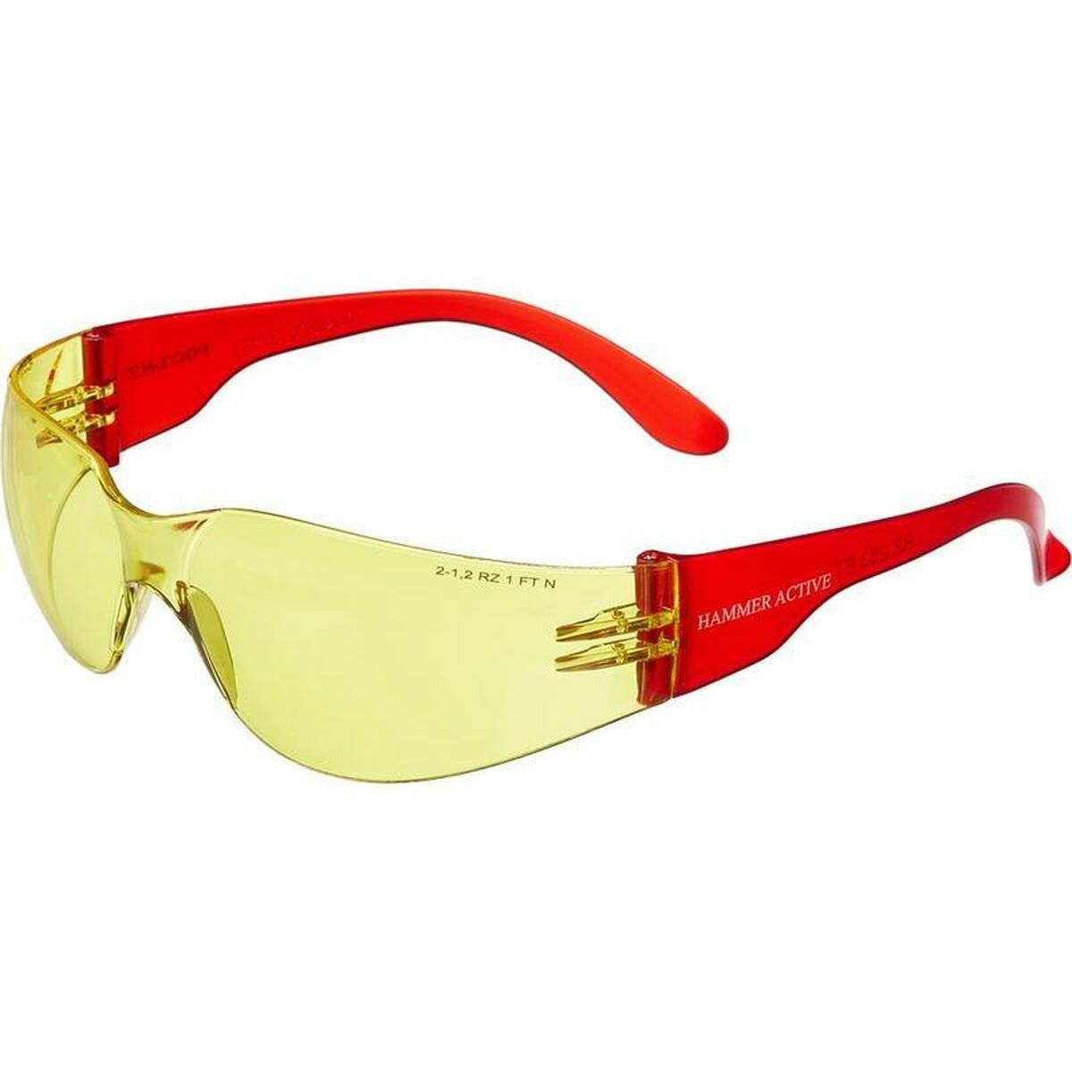 Очки защитные открытые РОСОМЗ О15 Hammer Active Contrast, желтые, устойчивы к химич. веществам (11536)