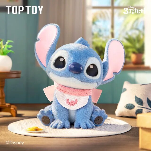 Toptoy Disney Stitch Hello Series Mystery Blind Box Flocking Figure Kawaii Desktop Decor Collectible Gift For Fans Kids Birthday