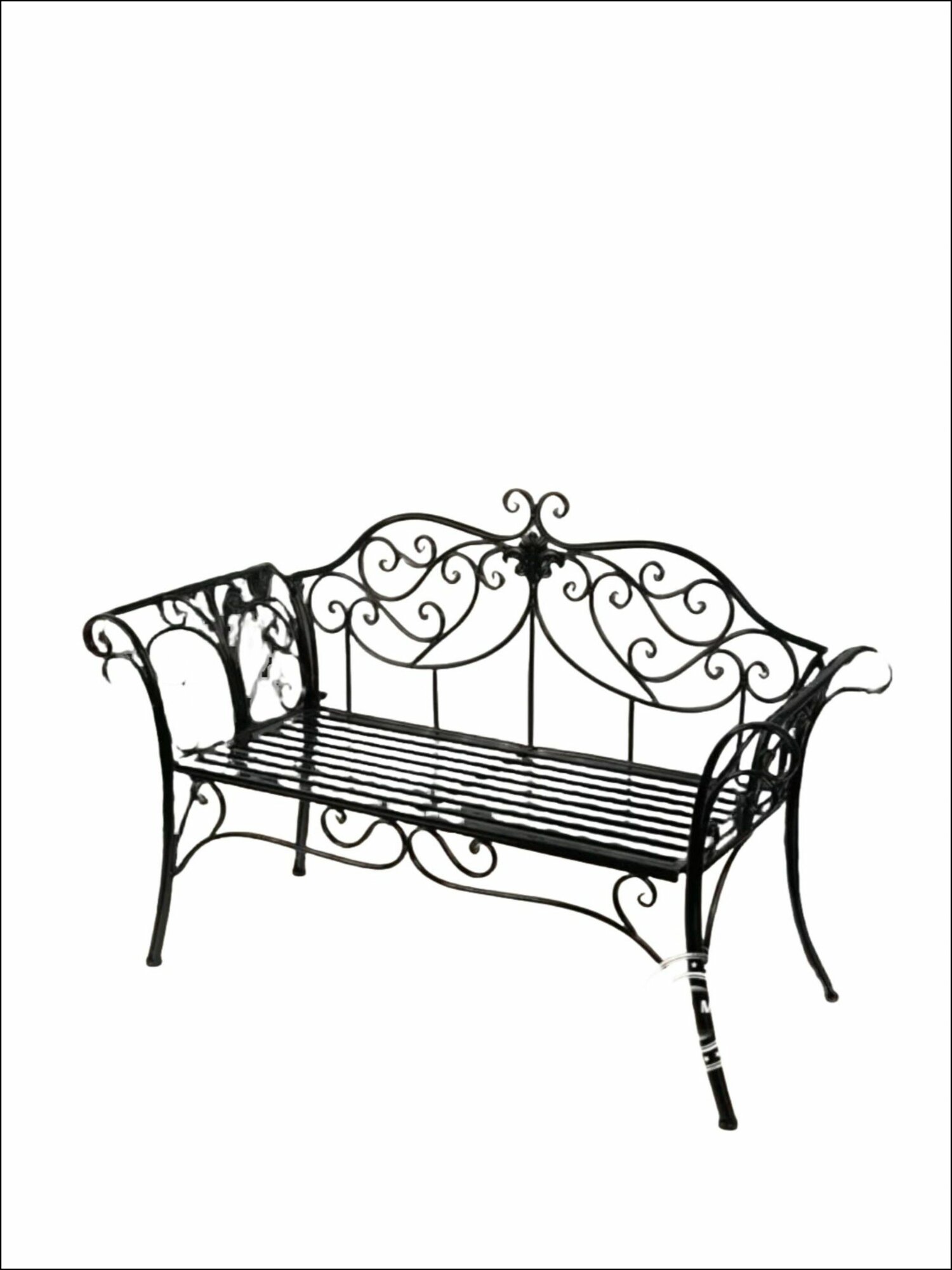 Ретро-стул из кованого железа для двоих, удобная и дышащая скамейка для двора и балкона, стилизованная под антикварную, для отдыха в гостиной и на открытом воздухе.