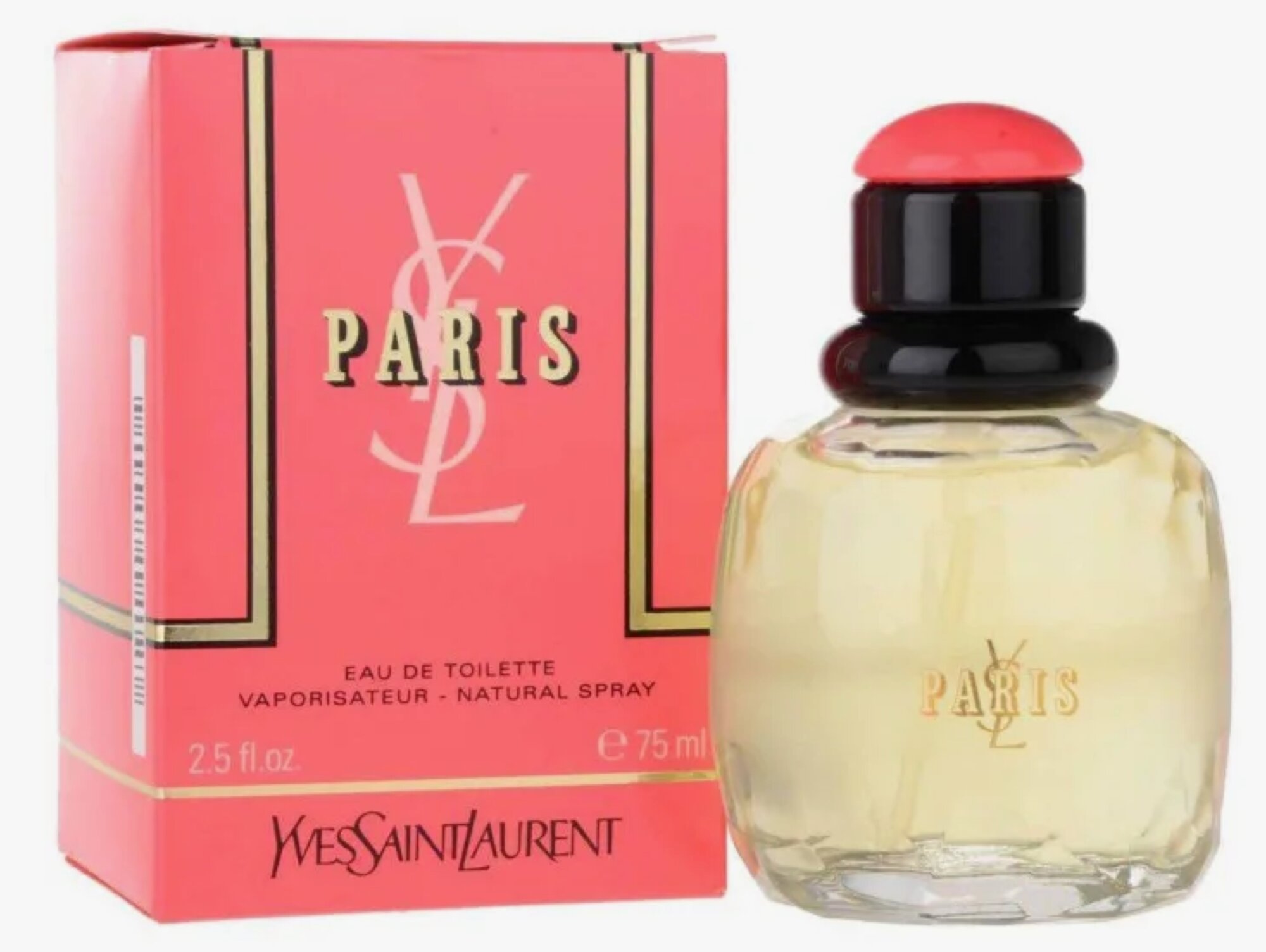 Yves Saint Laurent Paris, женская туалетная вода с цветочным ароматом, 75 мл