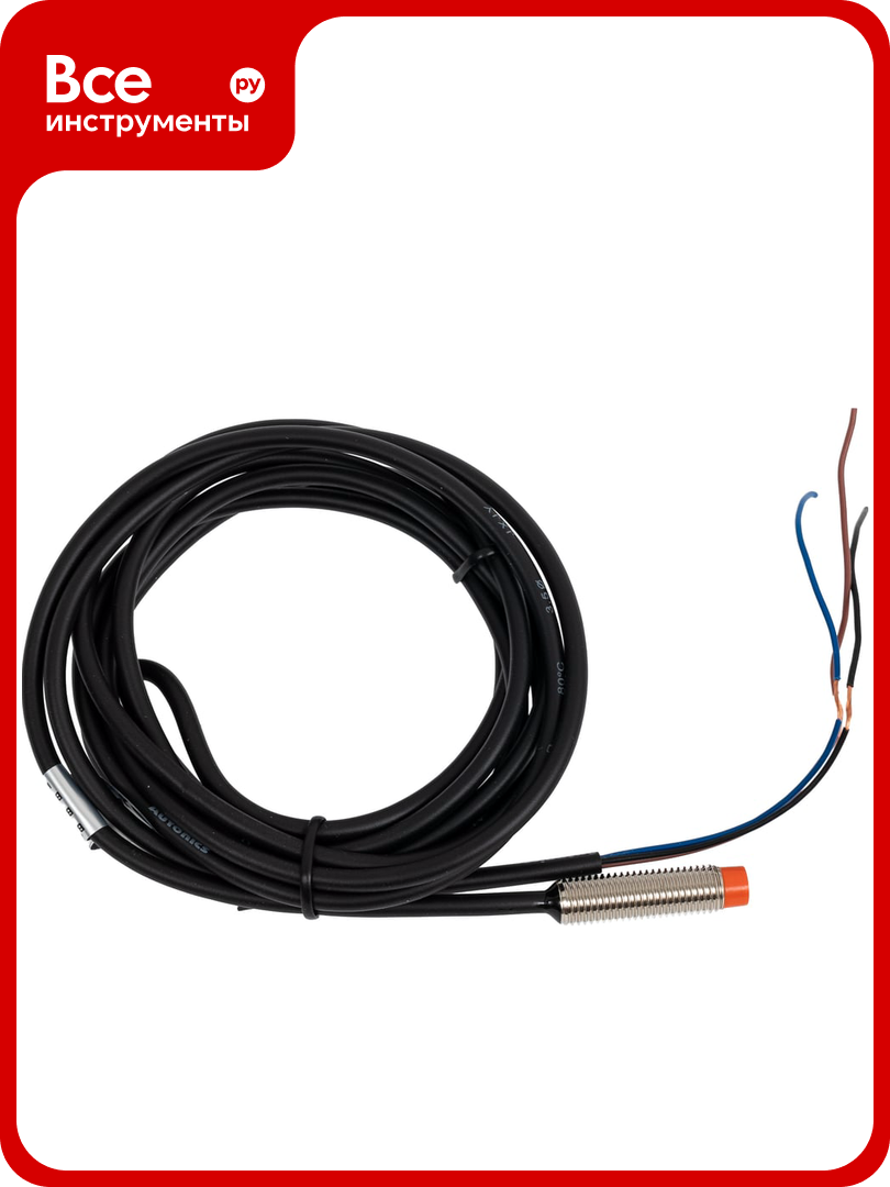 Индуктивный датчик Autonics PR08-2DP, металлический цилиндрический корпус, высокая защита от пыли и влаги, вывод