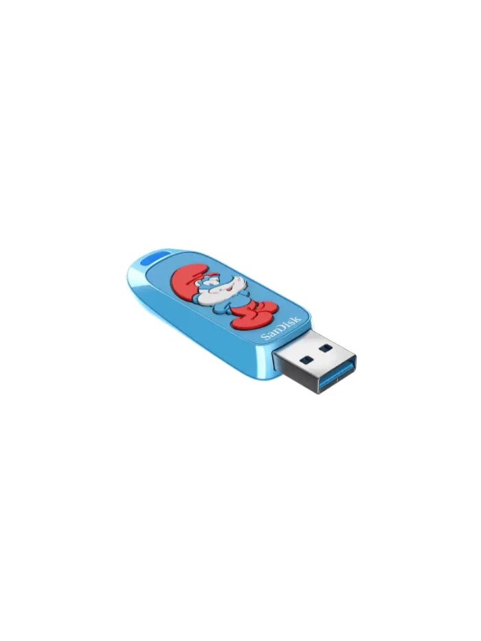 Накопитель SanDisk Smurfs SDCZIS-128G-G46, 128 ГБ, USB 3.2, голубой