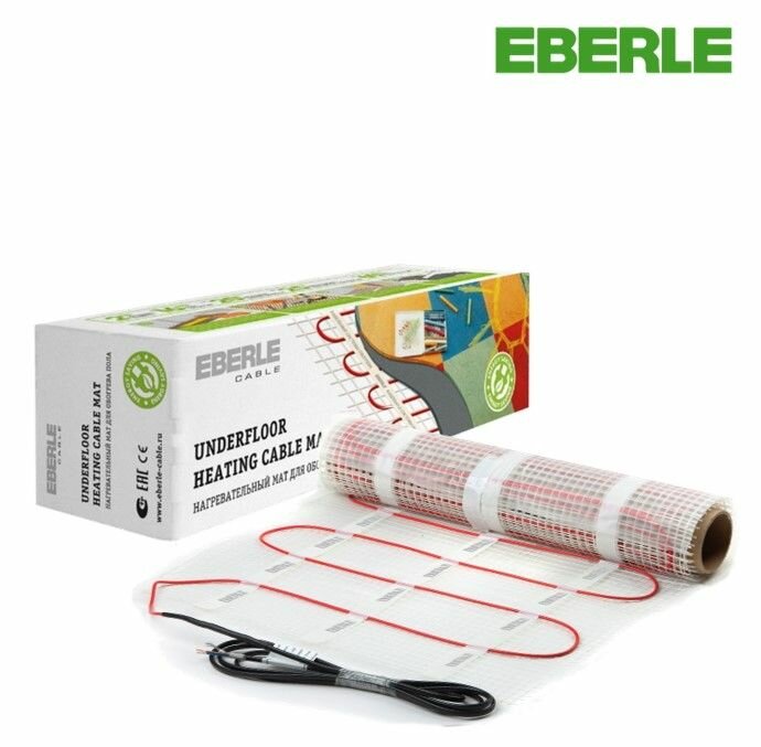 Теплый пол EBERLE D-mat 12 кв. м 2400 Вт (электрический нагревательный мат)