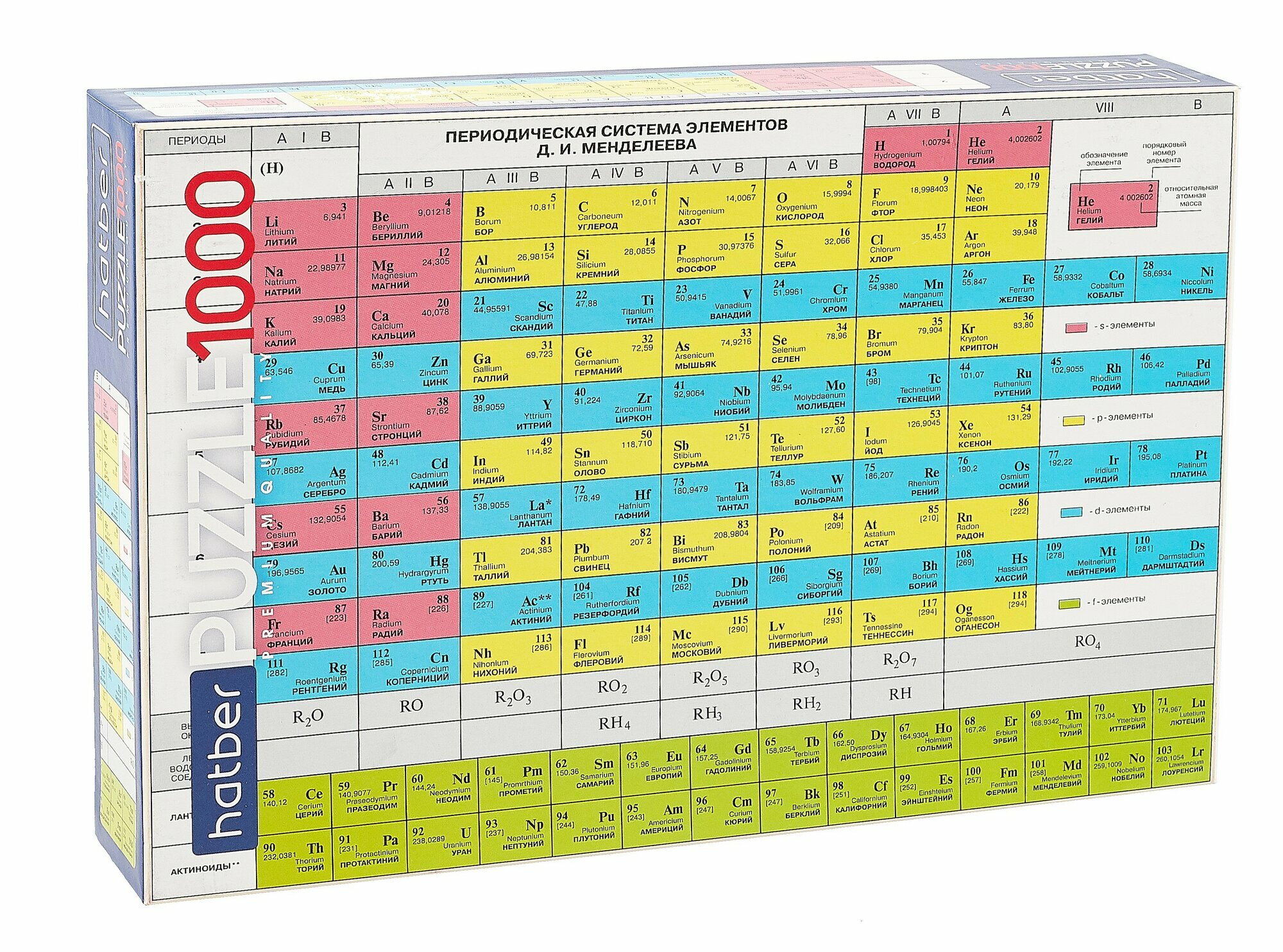 Пазл 1000 элементов "Ностальгия-Таблица Менделеева 68х48 см