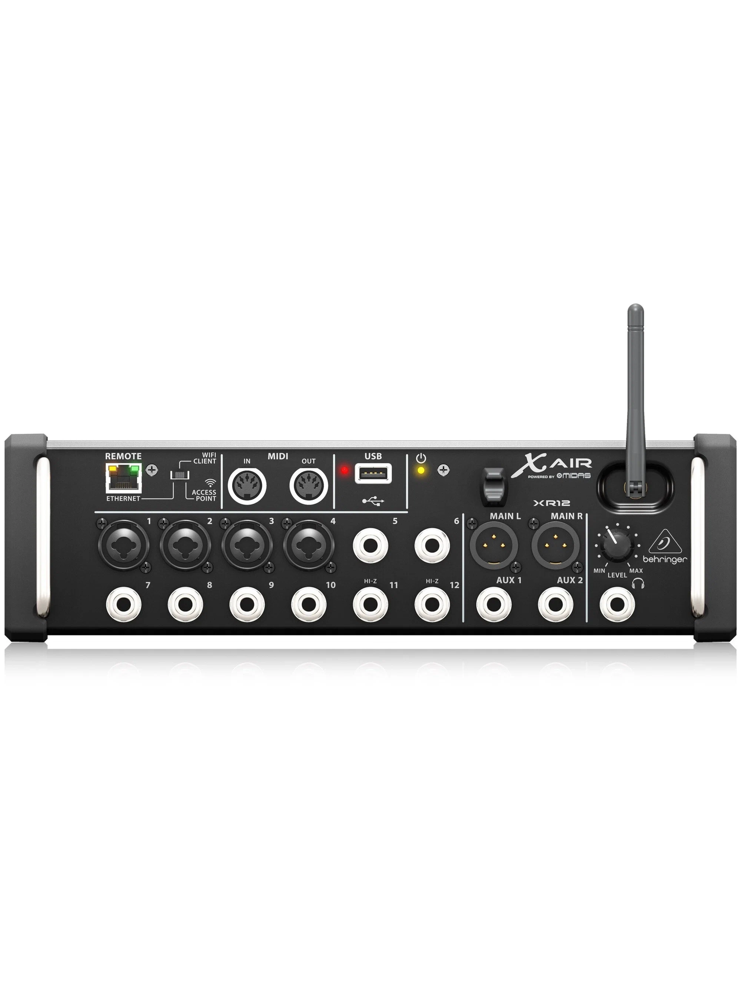 Рэковый микшер Behringer XR12 с 4 микрофонными предусилителями Midas, виртуальным процессором эффектов