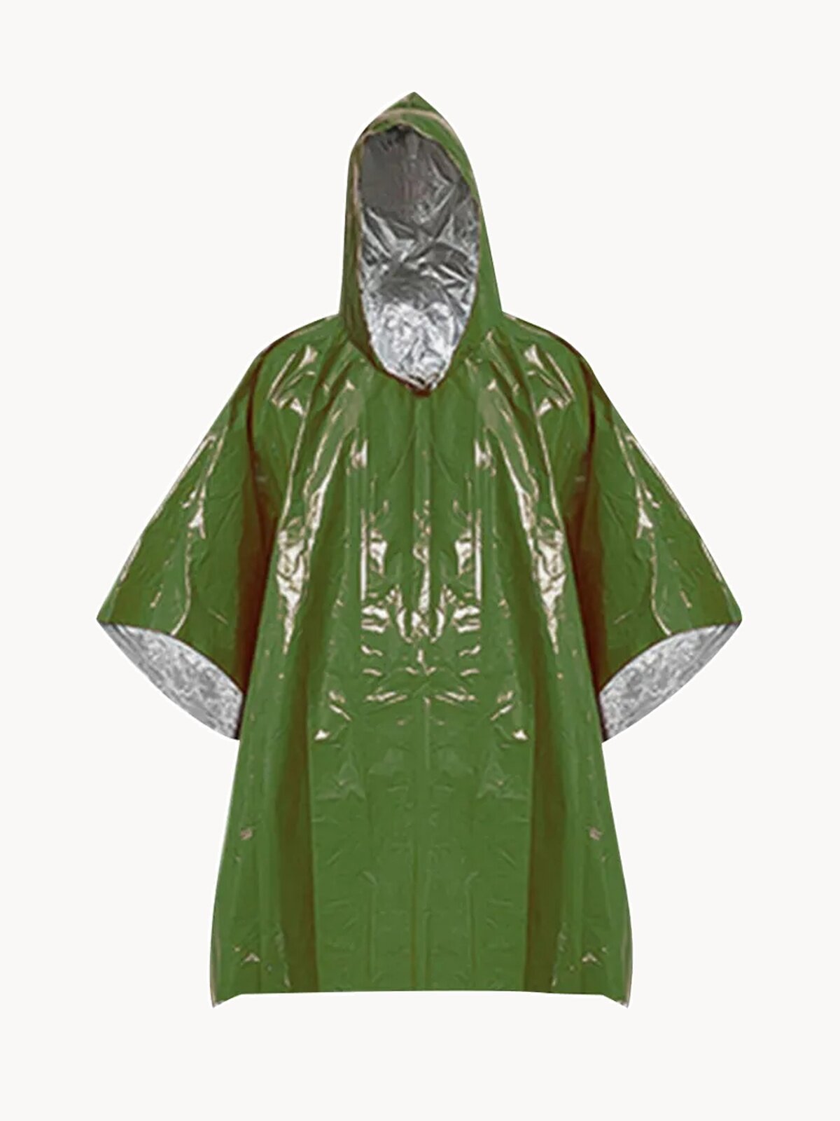 Дождевик туристический, зеленый, защита от дождя, ветра, холода, универсальный размер