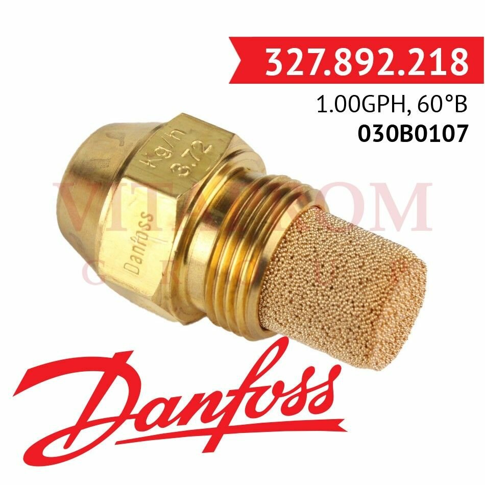 Форсунка Danfoss 1.00GPH, 60B, 030B0107 — фото 1