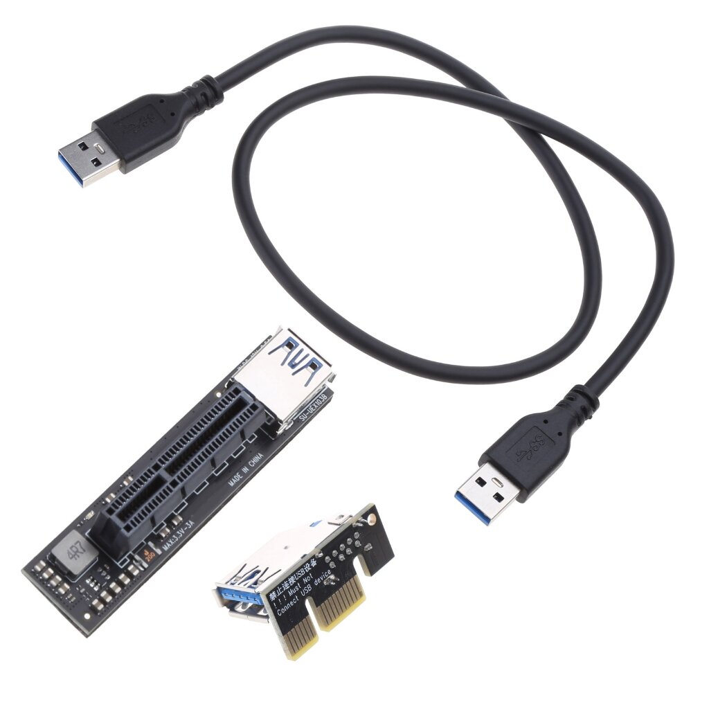 PCI-E Райзер для майнинга биткоинов Удлинительный кабель SATA PCIE от 1X до X4 для майнинга ETH