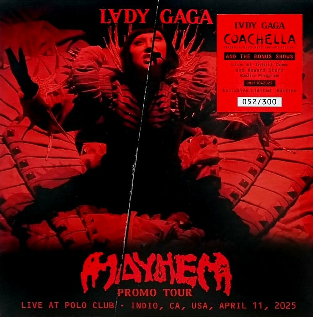 LADY GAGA - Live at Coachella Festival USA 2025 Mayhem Tour 2CD (компакт диск, концерт)