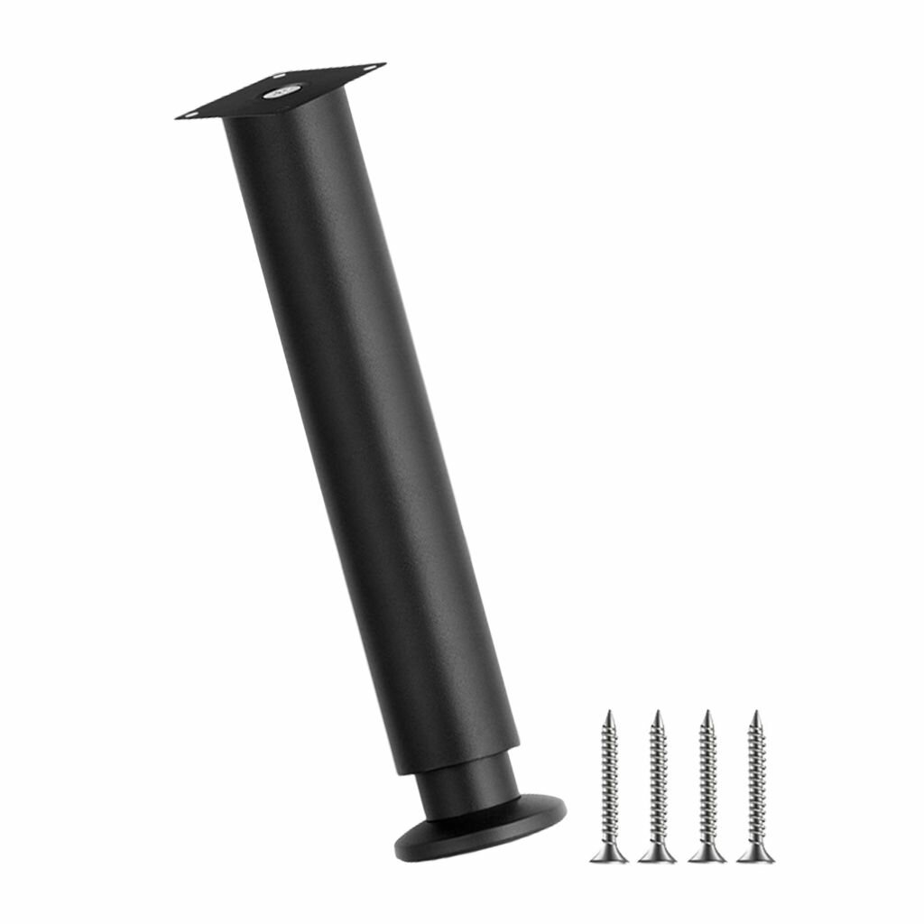 1 упаковка, опорные ножки для мебели, регулируемое и выдвижное универсальное опорное устройство длиной от 30 до 31 см -нержавеющая сталь черного цвета