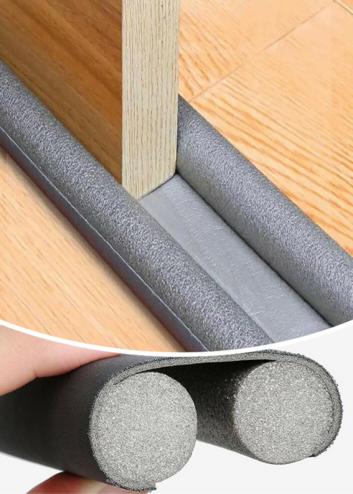 Пороговая лента для двери, уплотнитель под дверью, защита от сквозняков, звукоизоляционная лента, серая
