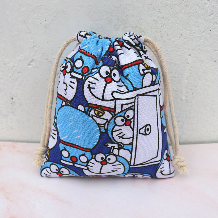 Miniso Кошелек для монет Дораэмон, караоке-цепочка, мягкий, компактный, портативный, милый мультяшный принт, креативный женский кошелек для монет.