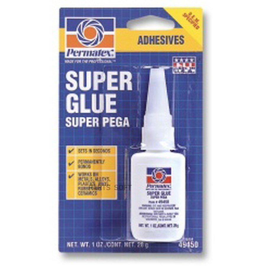 Клей супер супер пега универсальный 28Г от официального дистрибьютора, PERMATEX, артикул 49450