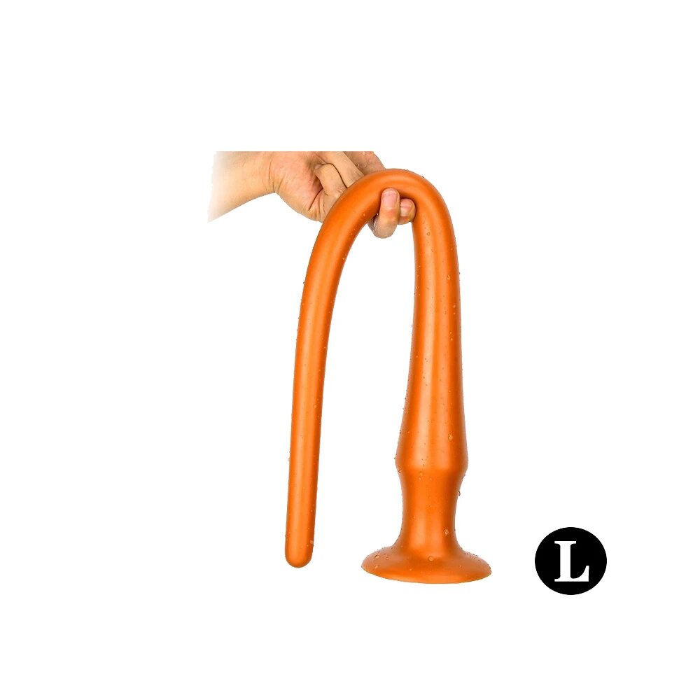 30-60 см жидкая силиконовая анальная пробка, фаллоимитатор, стимулирующий анус, Golden L 50cm