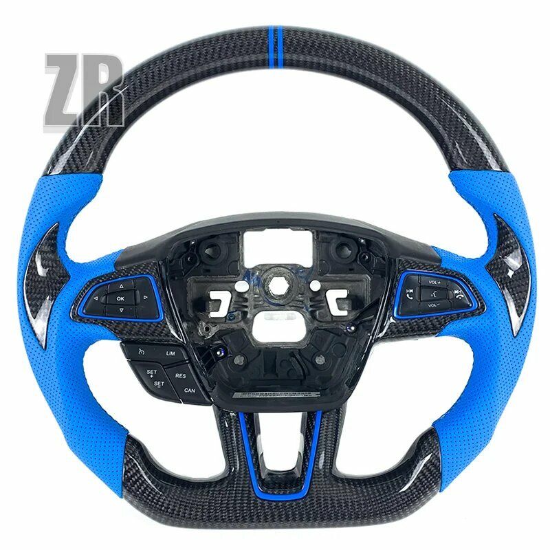 Аксессуары для салона автомобиля, руль из углеродного волокна для Ford Focus MK2 MK3 MK4 ST RS