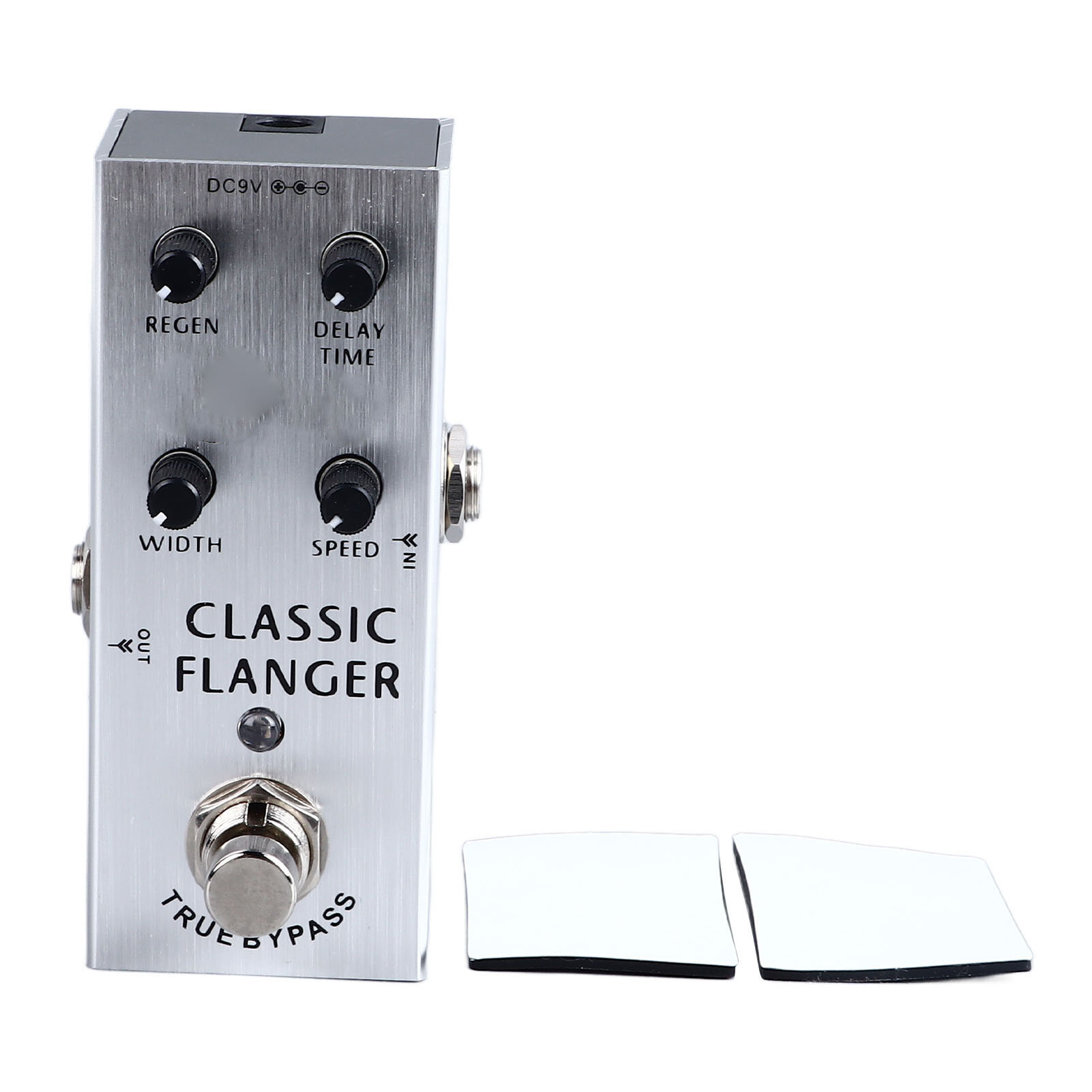 Эффекторная гитарная педали для электропорядочной гитары для музыкальной настройки инструментов Регулировка Metal Shell Shell Silver