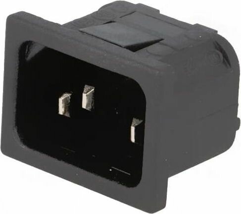 Разъем BULGIN PX0575/10/63 питания AC гнездо "папа" 10А 250ВAC IEC 60320 C14 (E) 1 шт