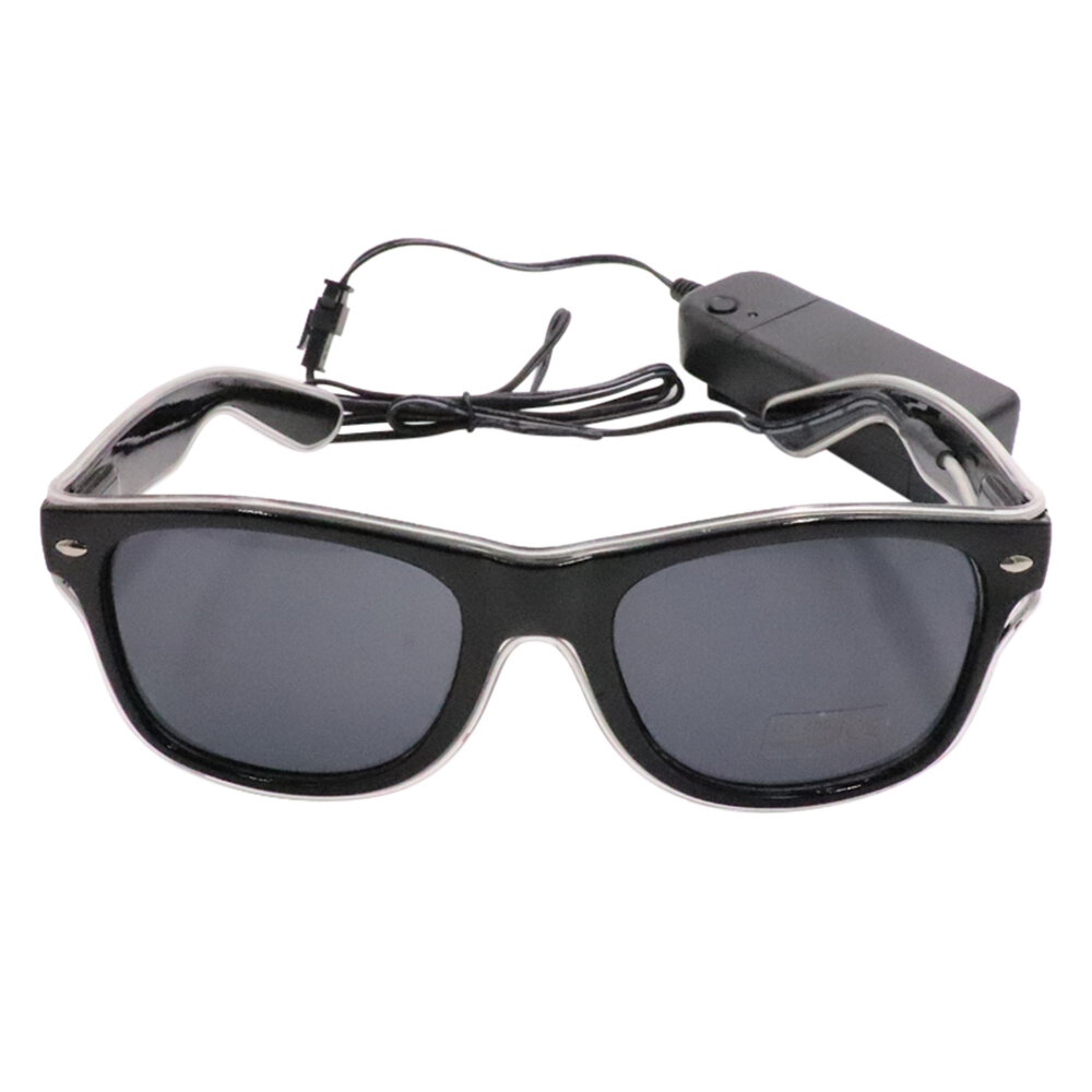 LED Glasses 10 Colors Optional Light Up El Wire Neon Rave Twinkle Glowing Party Club Holiday Bar Decorative, 1 x EL Wire Glasses, 1 x Pack, PC Frame, AC Lens, PVC Lamp Line, DC3V, 4 Modes, Push Button Switch, 15*5*5cm, 73g