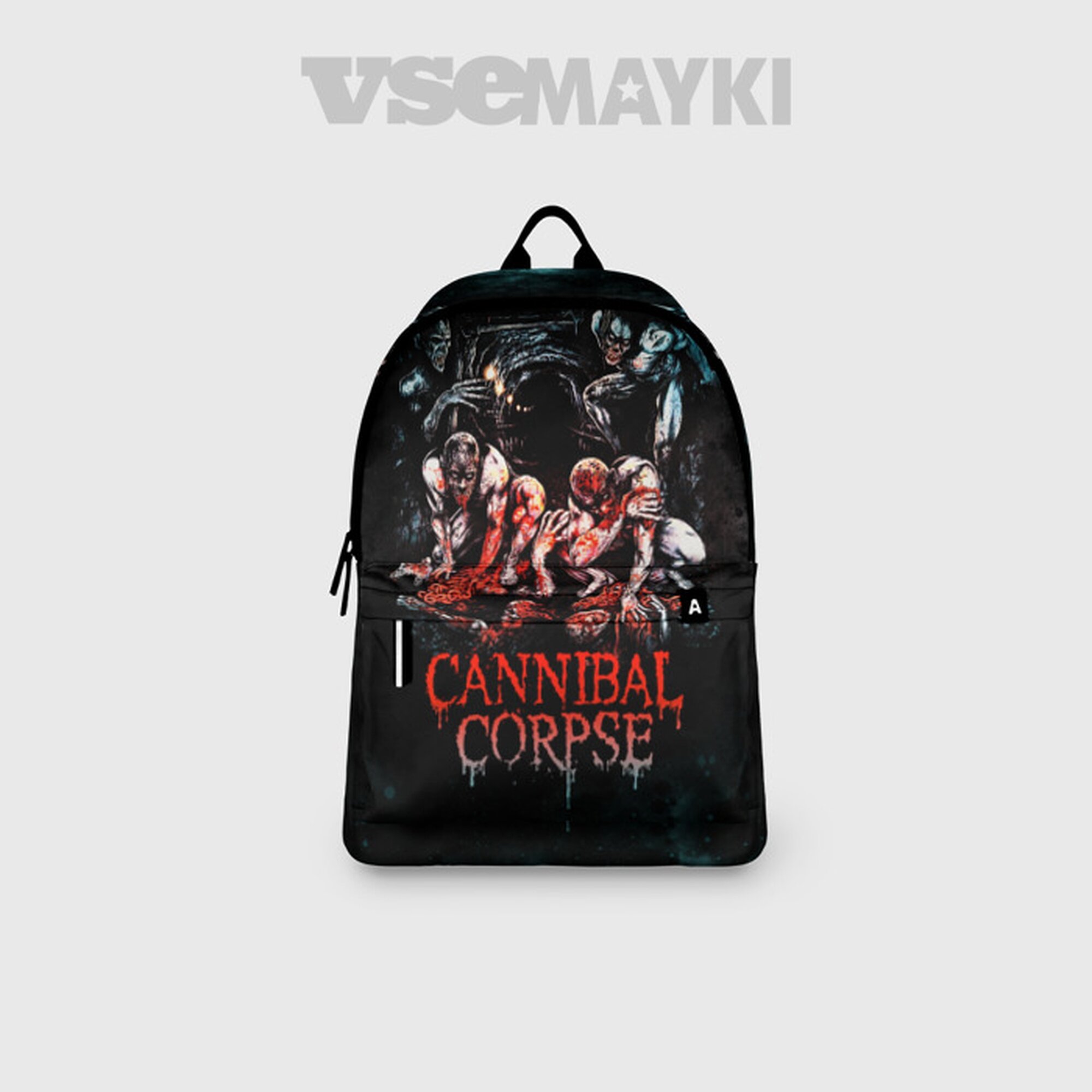 Рюкзак VseMayki с принтом Cannibal Corpse, унисекс, One size, белый