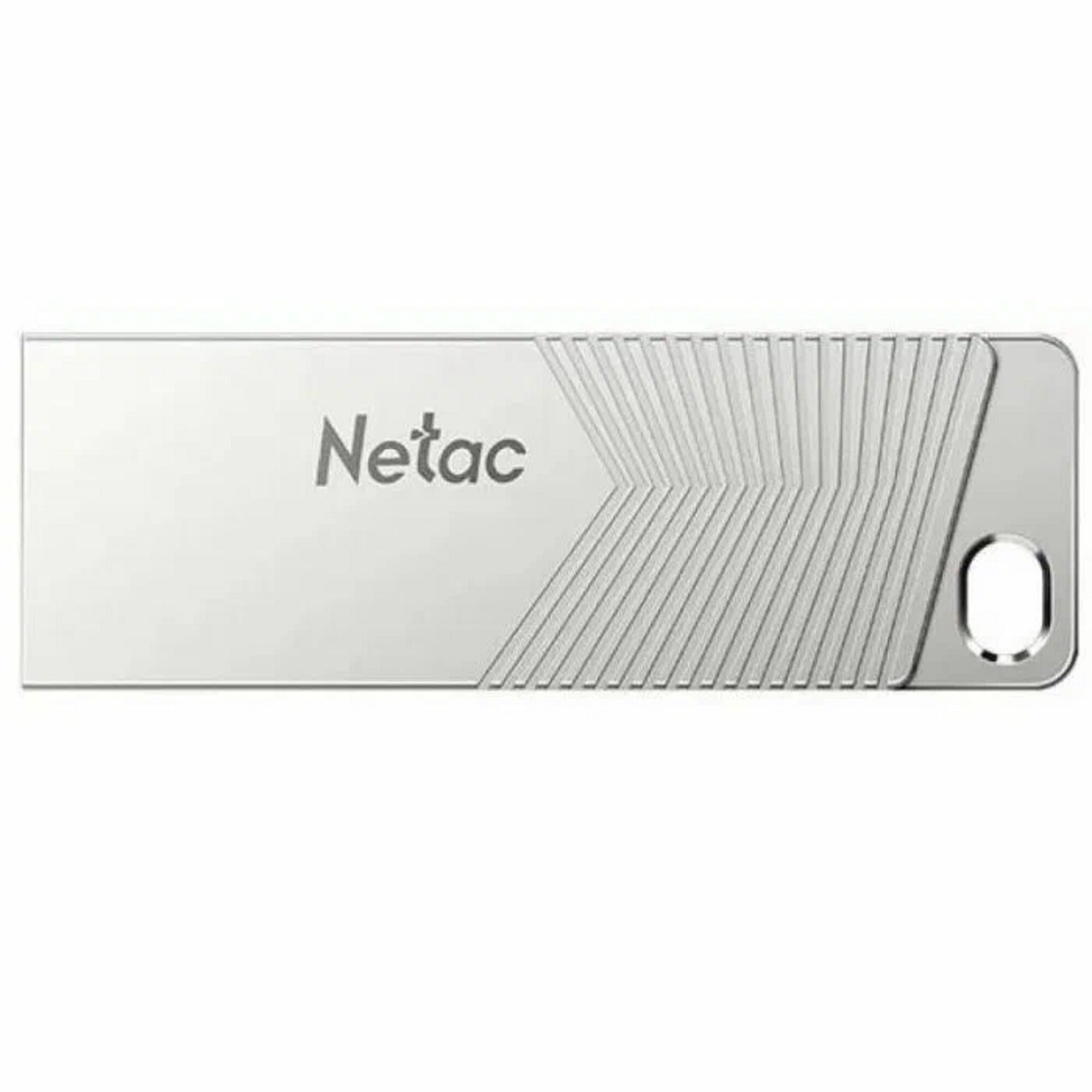 Флешка USB NETAC UM1 32 ГБ, USB3.2, серебристый, цельнометаллический корпус