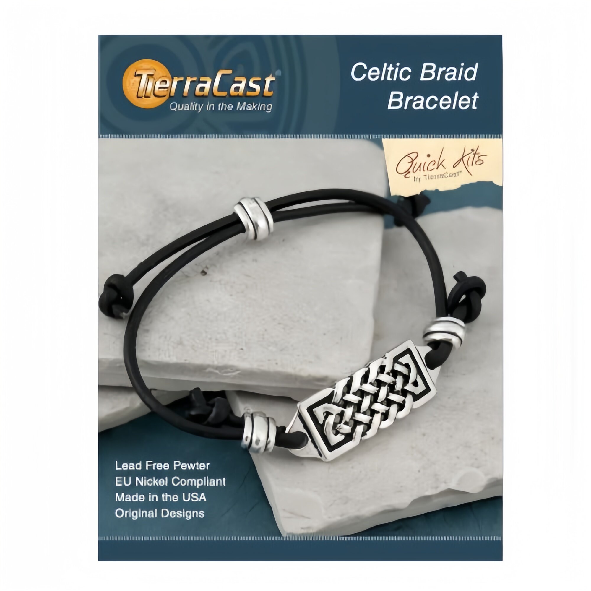 Набор для сборки украшения, 152-203мм, TierraCast, браслет Celtic Braid, посеребренный, 1 шт.
