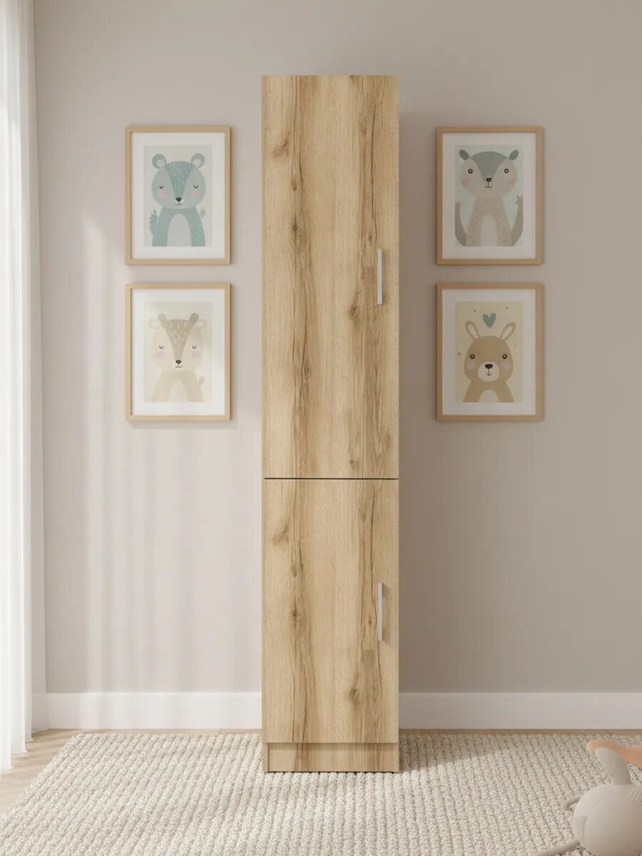 Шкаф пенал FRESTER распашной деревянный с полками на балкон, от производителя