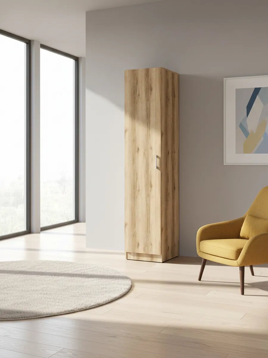 Шкаф пенал FRESTER с полками для одежды в спальню и прихожую, от производителя