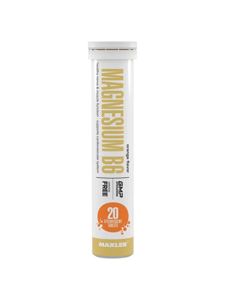 Магний B6 шипучие таблетки Maxler Magnesium B6 (20 шип. т.) (апельсин)