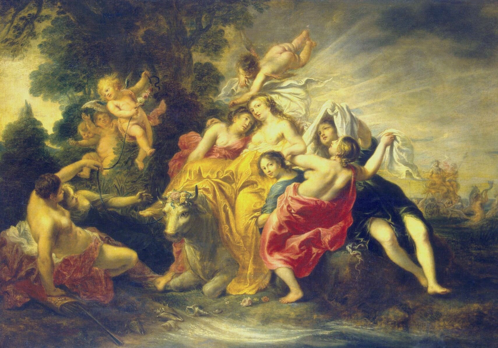 Картина Схюта Корнелиса Похищение Европы 60х42 см