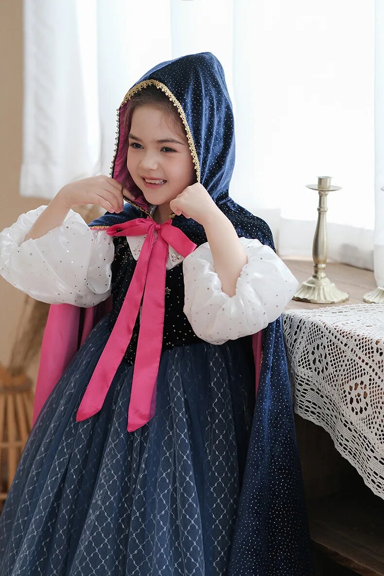 Детское платье принцессы Anna Frozen, 130см (7-8T), Dress and Cloaks