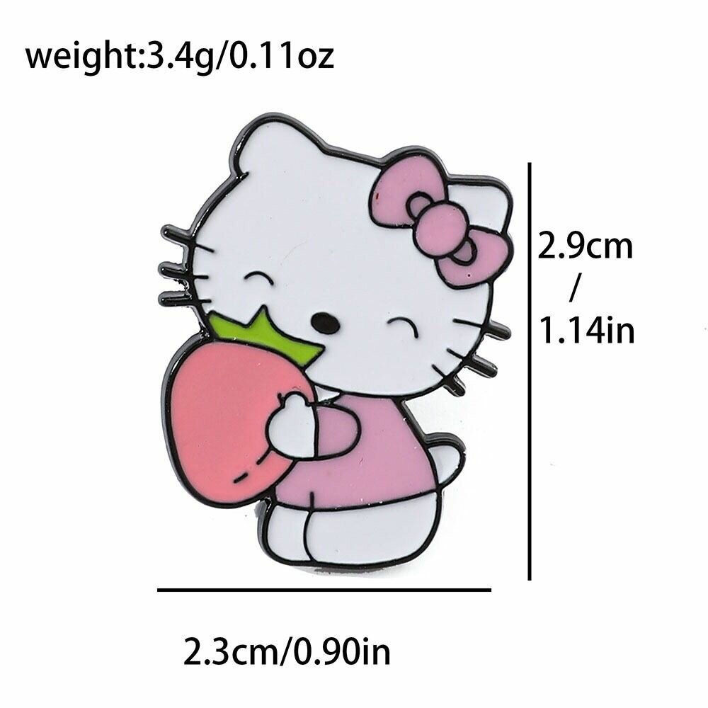MINISO Милая мультяшная брошь Sanrio Hello с изображением котенка, металлическая брошь, аксессуар для значка из сплава