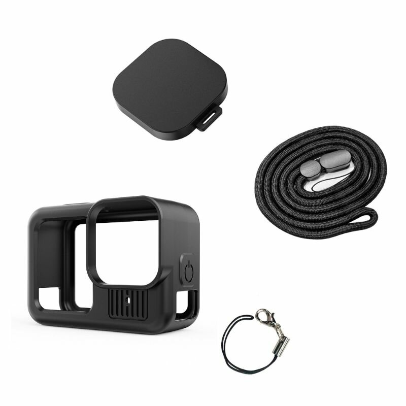 Подходит для защитного чехла GoPro Hero 13 с силиконовым покрытием-черный