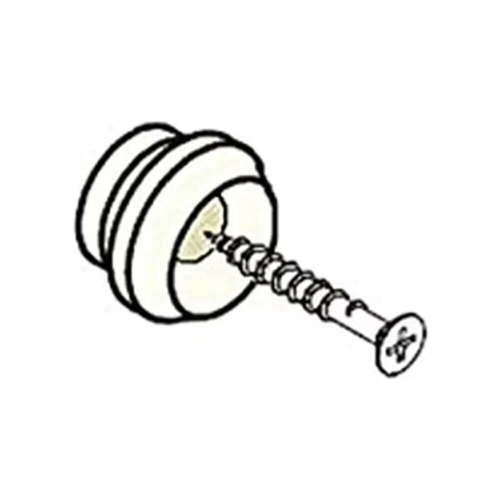 Монтажная клипса, для пластикового наличника с желтопассированными шурупами, (40 комплектов)