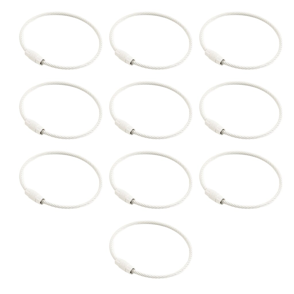 Упаковка из 10 цветных железных колец для ключей с винтовым замком, принадлежности для изготовления ювелирных изделий своими руками