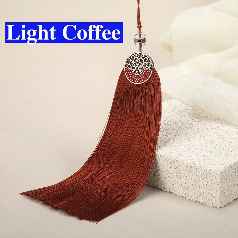 Бахрома декоративная бордовая, Light Coffee, 5 шт