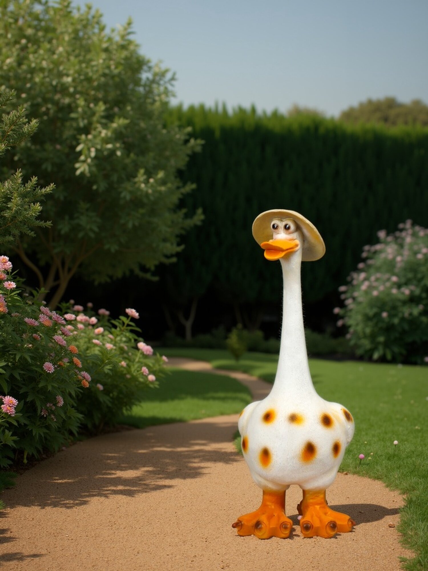 Садовая фигура Хорошие сувениры "Гусь в шляпе малый", 51х25 см